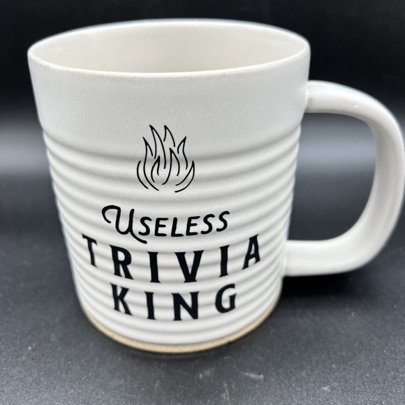 Paper Destiny | Kitchen | Useless Trivia King 6oz Coffee Mug Cup Ribbed ...